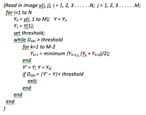 Implementation of a fluorescent image background removal algorithm adopted from optical spectrum ...